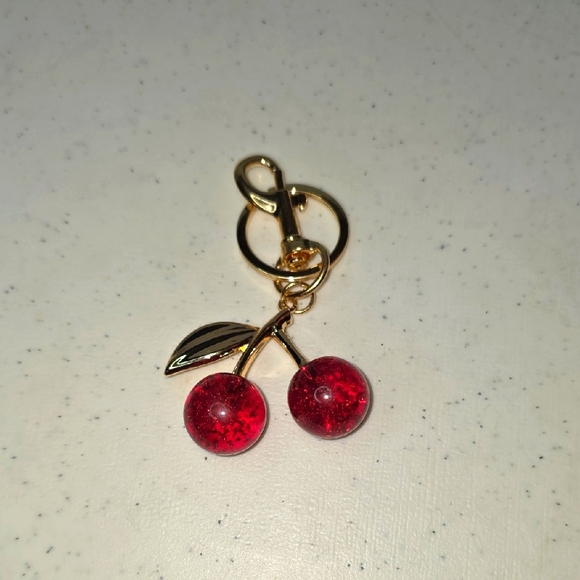 unbranded | Other | Cherry Red And Gold Bag Charmkeychain | Poshmark